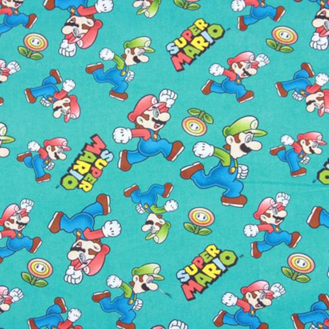 Super Mario Fabric Game Fabric Classic Character Fabric 100% Cotton ...