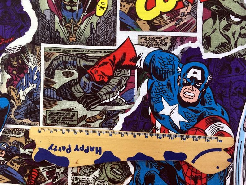 Marvel Comics Fabric Superhero Fabric 100% Cotton Cartoon Fabric by the ...