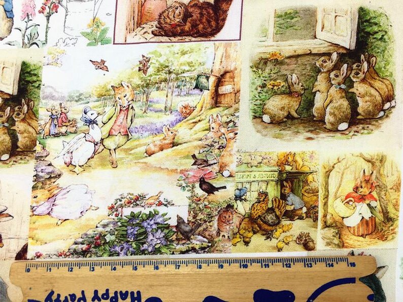 Peter Rabbit Fabric Classic Character Fabric 100% Cotton Cartoon Fabric ...