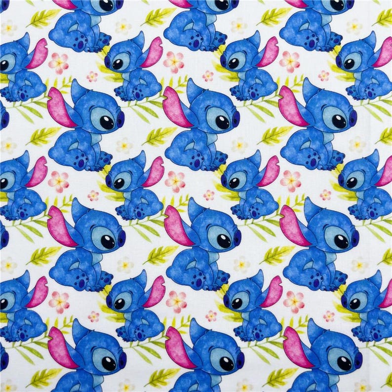 Lilo & Stitch Fabric Classic Character Fabric 100% Cotton Cartoon ...