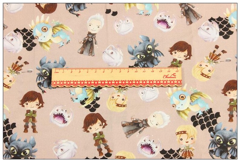How to Train Your Dragon Fabric Classic Character Fabric 100% Cotton ...