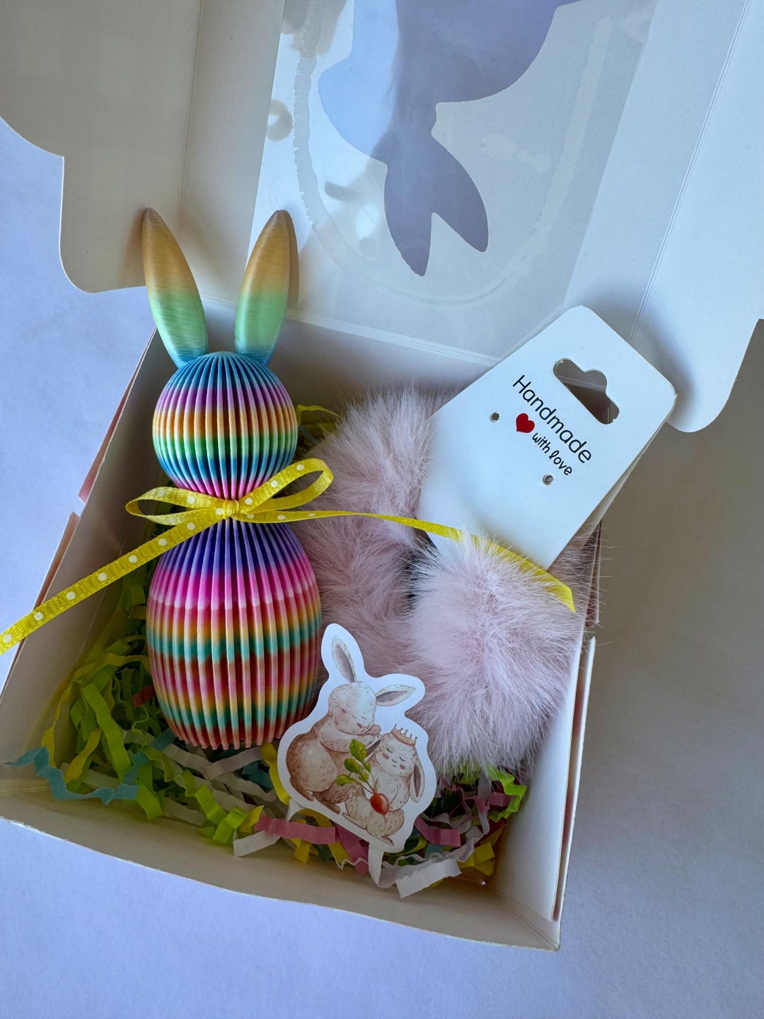 Easter Bunny Gift Box - Rainbow Bunny, Bath Bomb & Hair Accessories ...