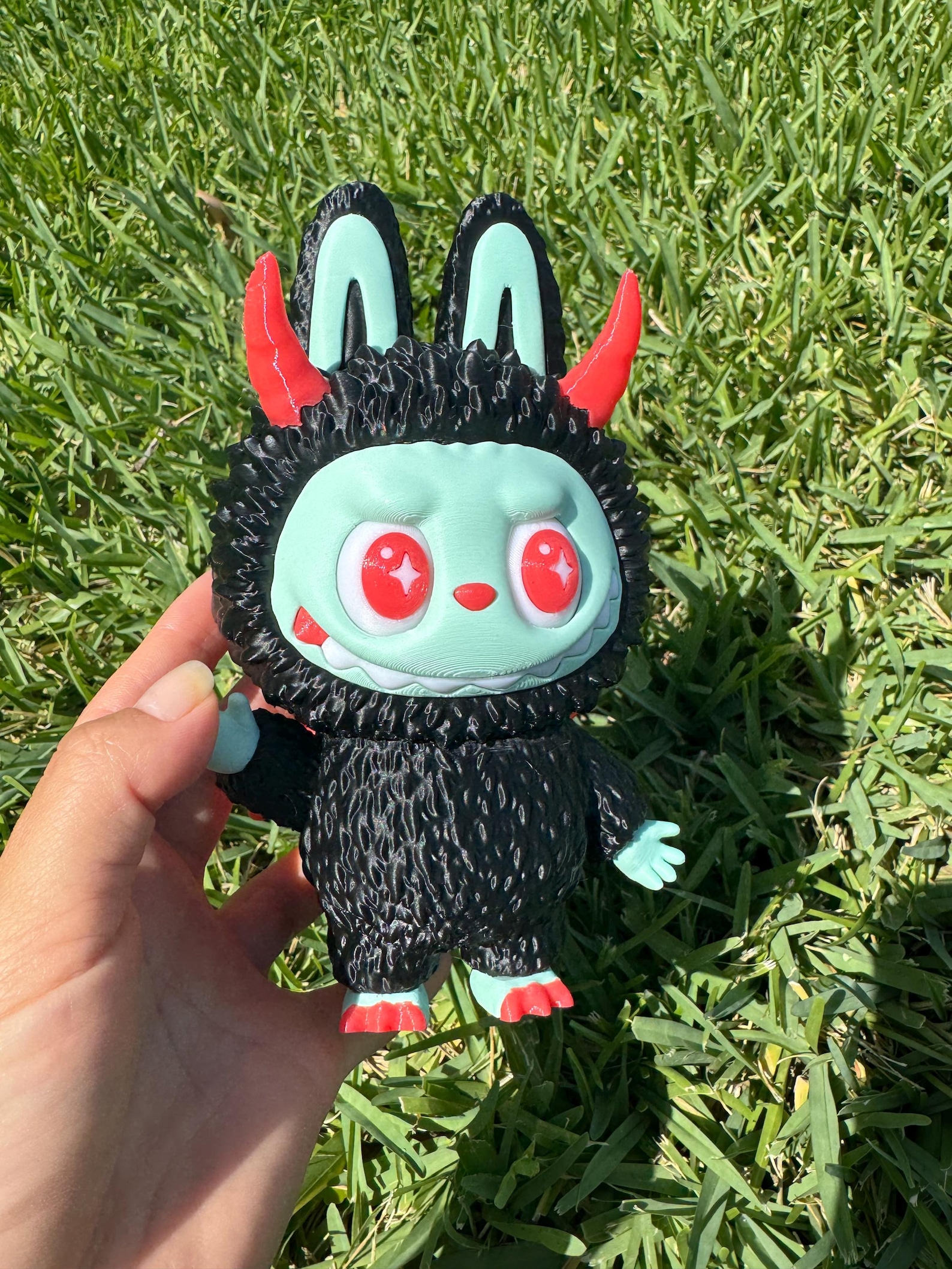 3D Printed Labubu Figure – Custom Art Toy, Kawaii Devil Bunny, Spooky ...