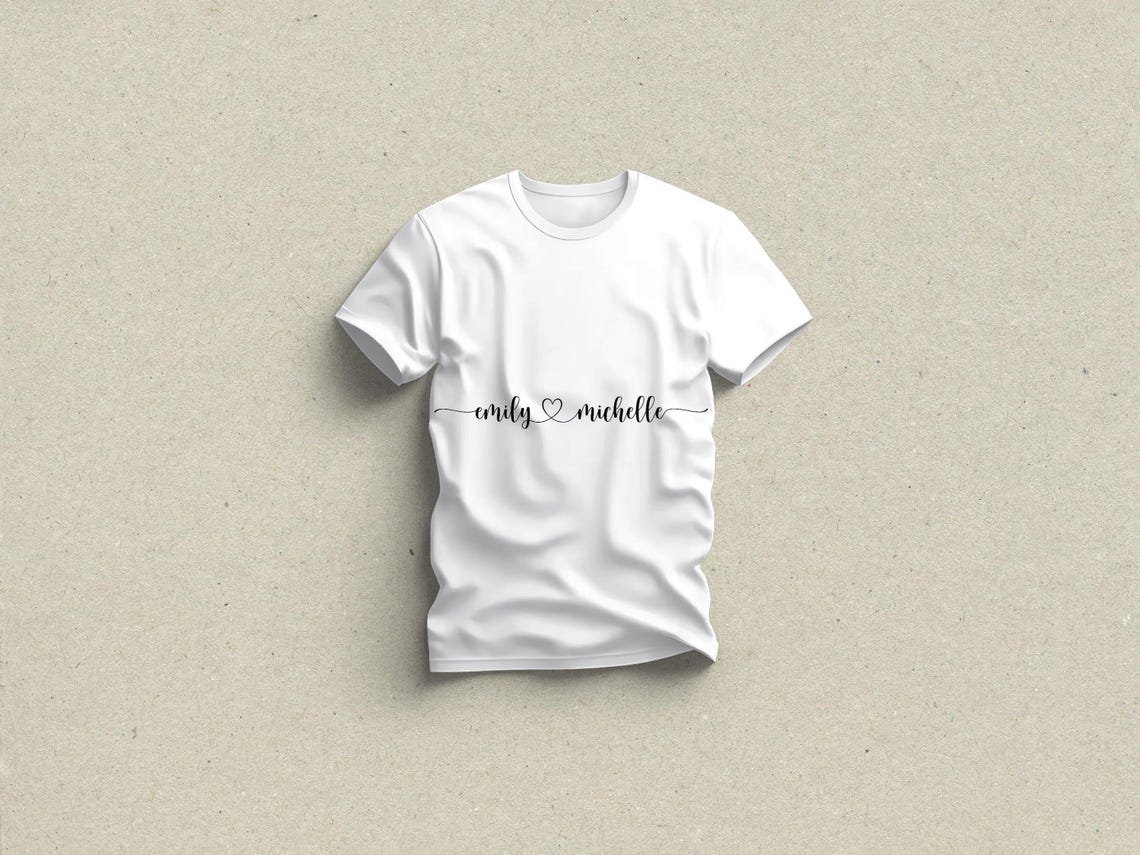 Custom Names SVG, Custom Couple Name SVG, Couple Names With Heart SVG ...