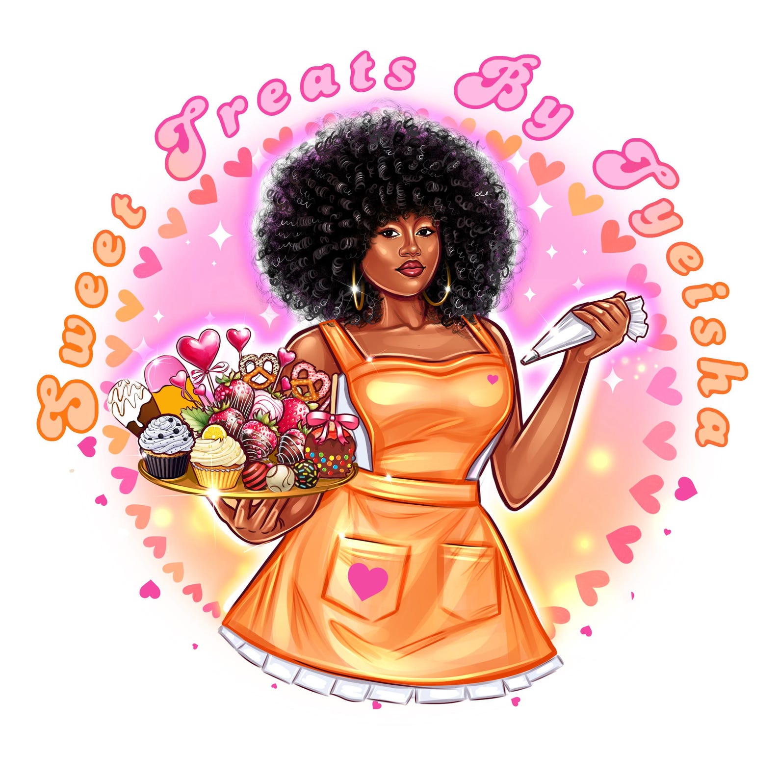 Cartoon Bakery Logo for Business, Sweets Shop Logo,dessert Treats Logo ...