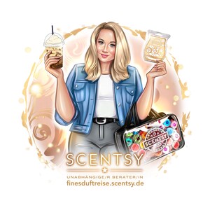 Custom Cartoon Logo for Scentsy Consultant | Scented Wax Melts Logo ...