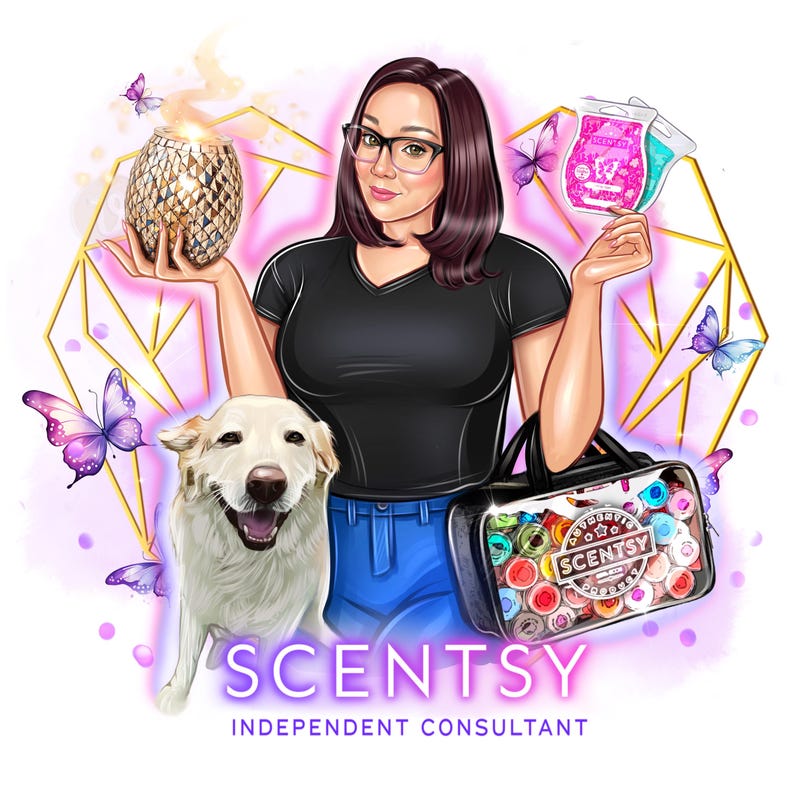 Custom Cartoon Logo for Scentsy Consultant | Scented Wax Melts Logo ...