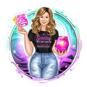 Custom Cartoon Logo for Scentsy Consultant | Scented Wax Melts Logo ...