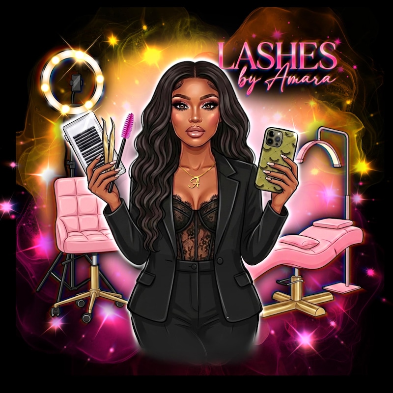 Lash Cartoon Logo - Etsy