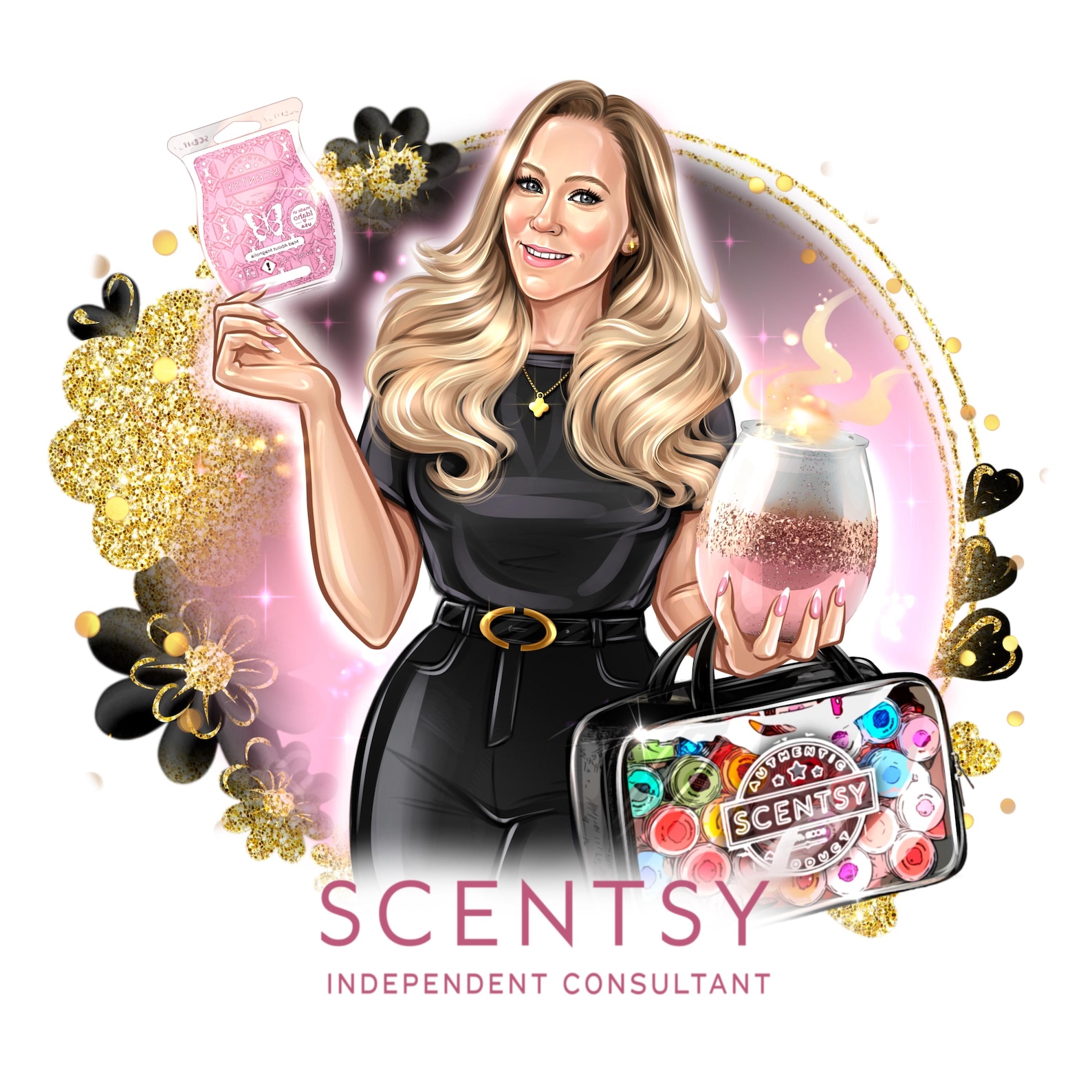 Custom Cartoon Logo for Scentsy Consultant | Scented Wax Melts Logo ...