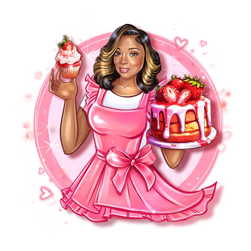 Cartoon Dessert Logo - Etsy