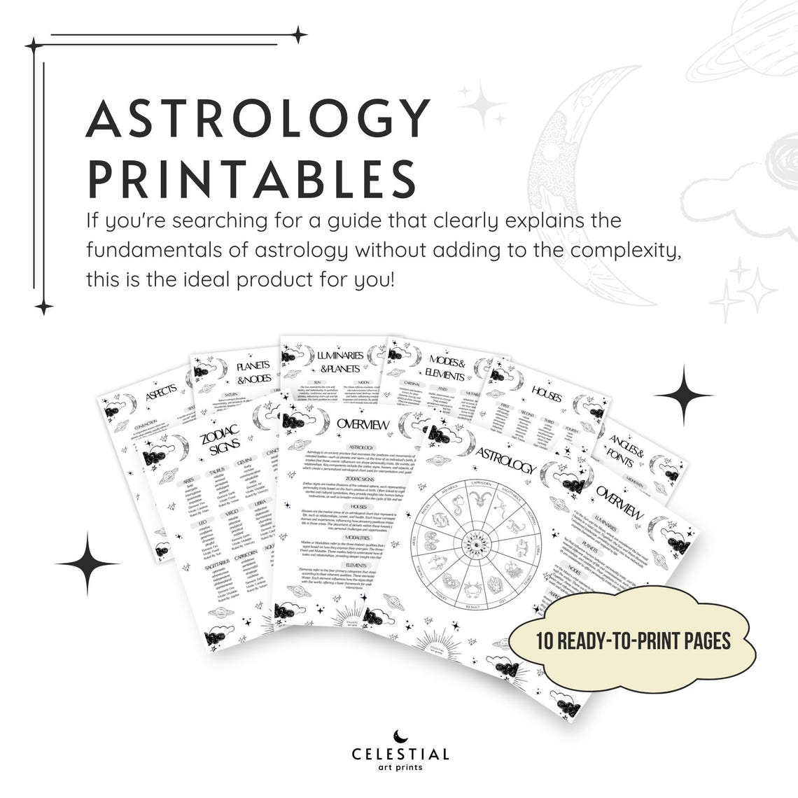 Astrology Basics Printable Pages: Beginner's Guide (PDF) - Etsy