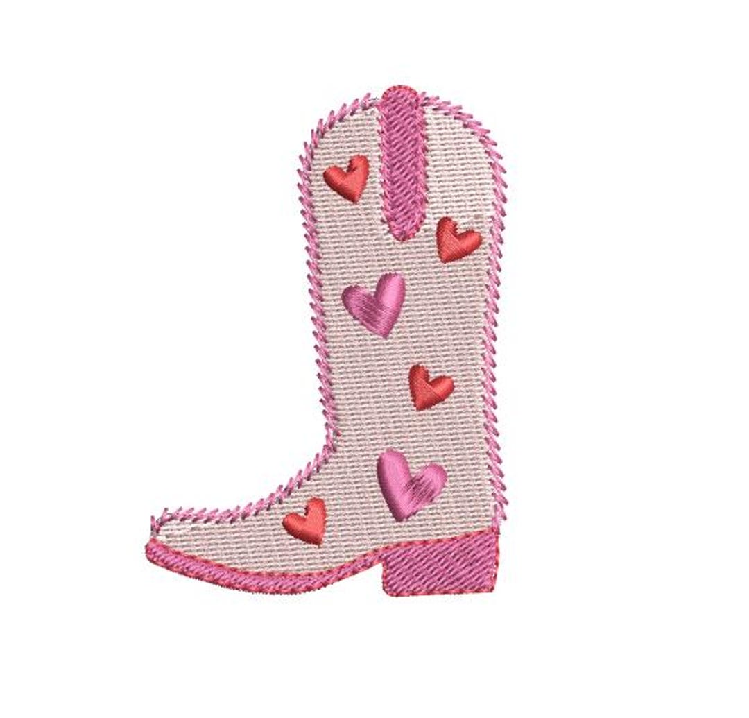 Fabulous Heart Boot, 4 Sizes, Digital Embroidery File - Etsy
