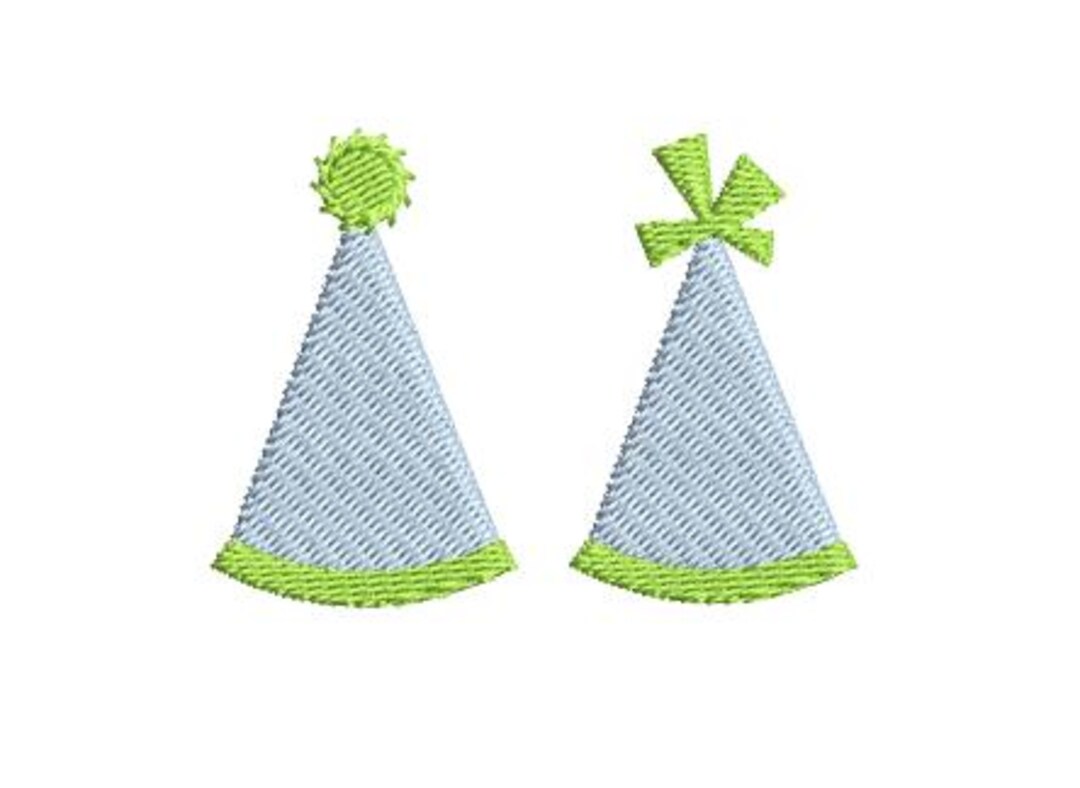 Party Hats, 2 Designs, 5 Sizes, Digital Embroidery File - Etsy