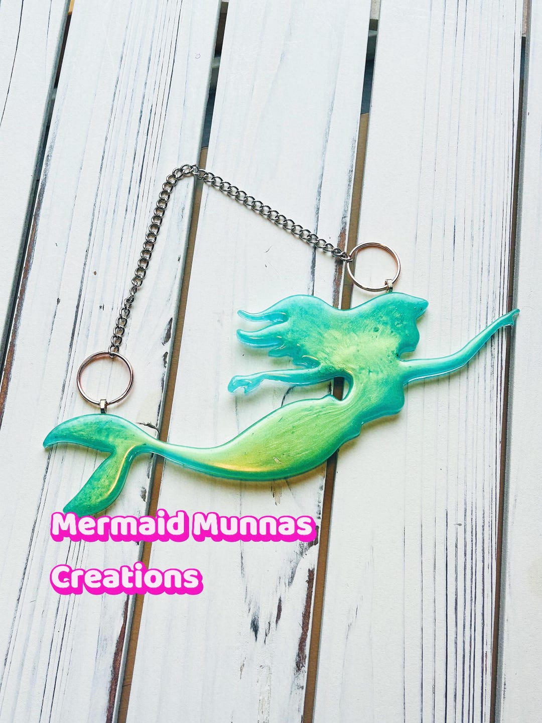 Epoxy Resin Emerald Green Mermaid Wall Decoration - Etsy