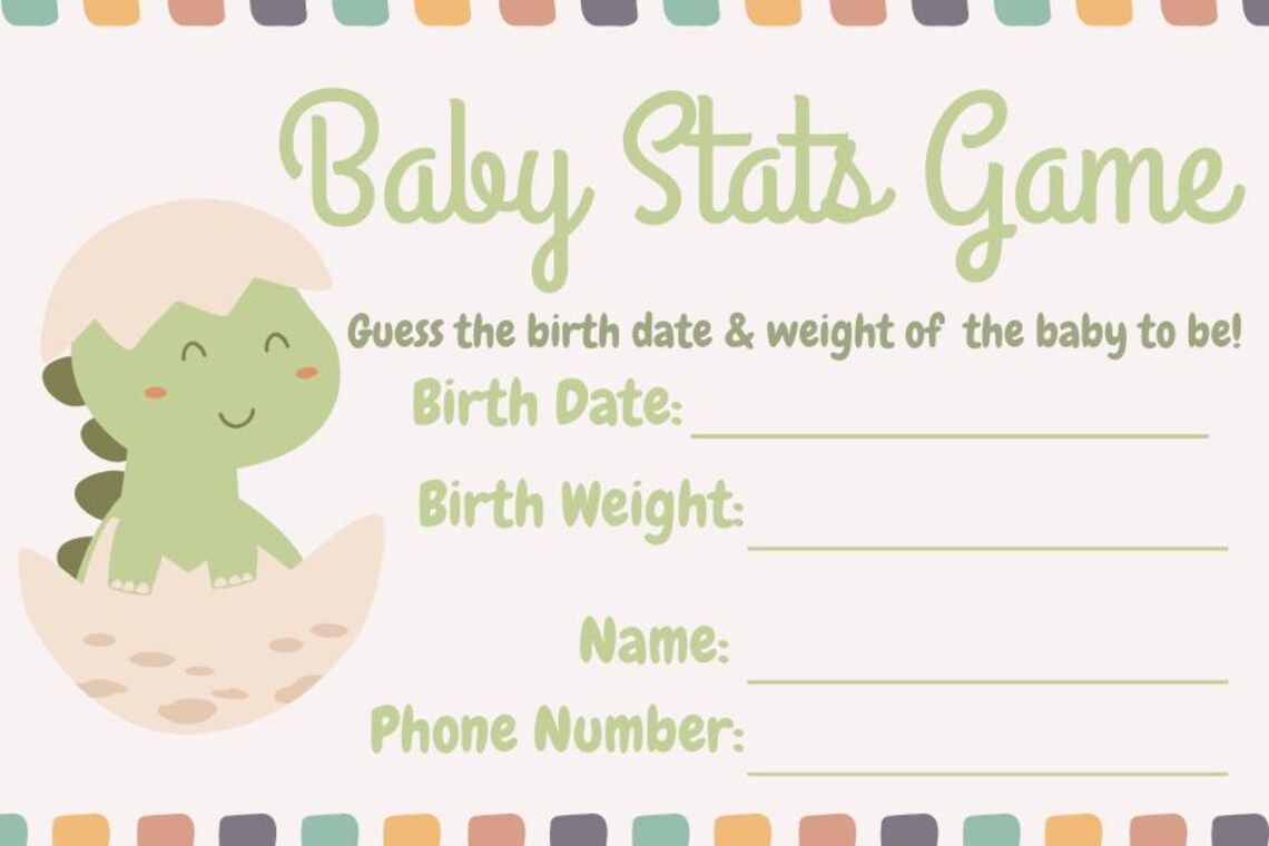 Three Baby Shower Game Tempaltes Guess Who , Baby Stats, and Diaper ...