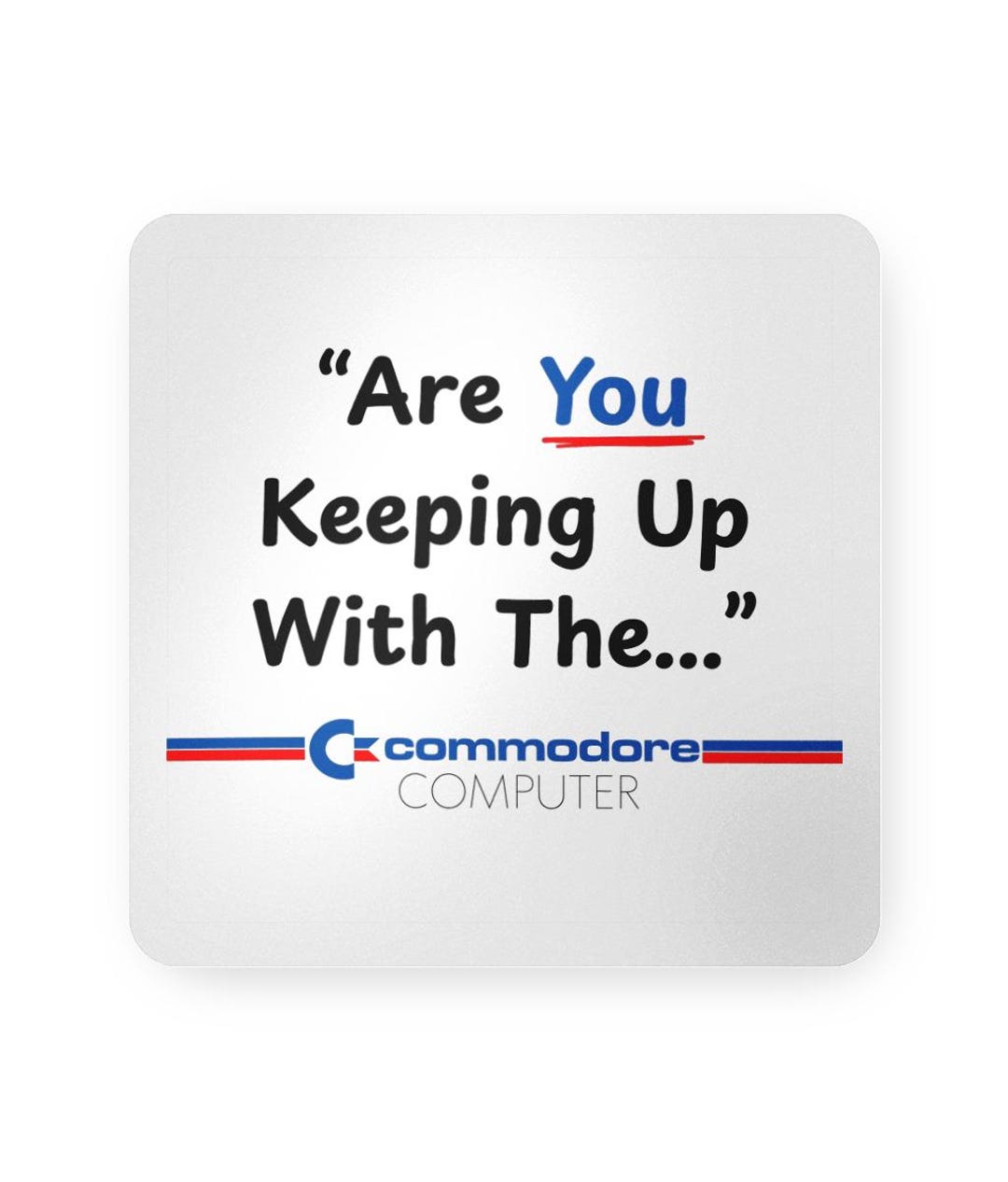 Square Stickers Are You Keeping up With the Commodore Computer Retro ...