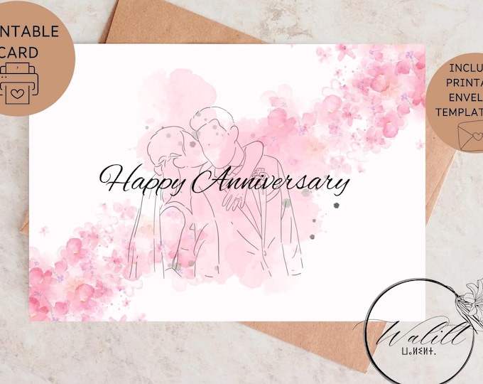Funny Anniversary Greeting Card With Envelope (1 Card) Couple, Husband ...