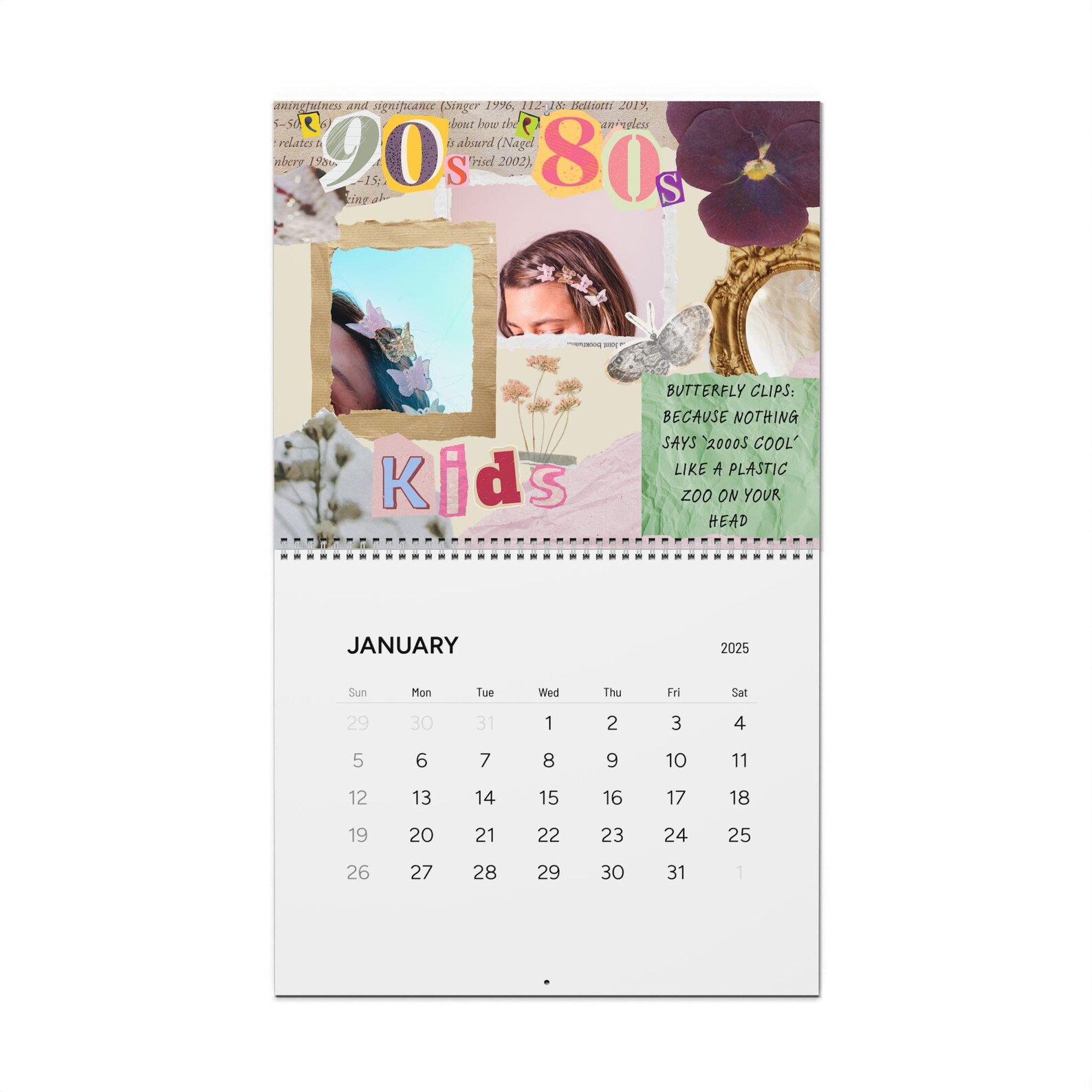 Quirky Millennial Wall Calendar Perfect for Retro Babes Wall Calendar ...