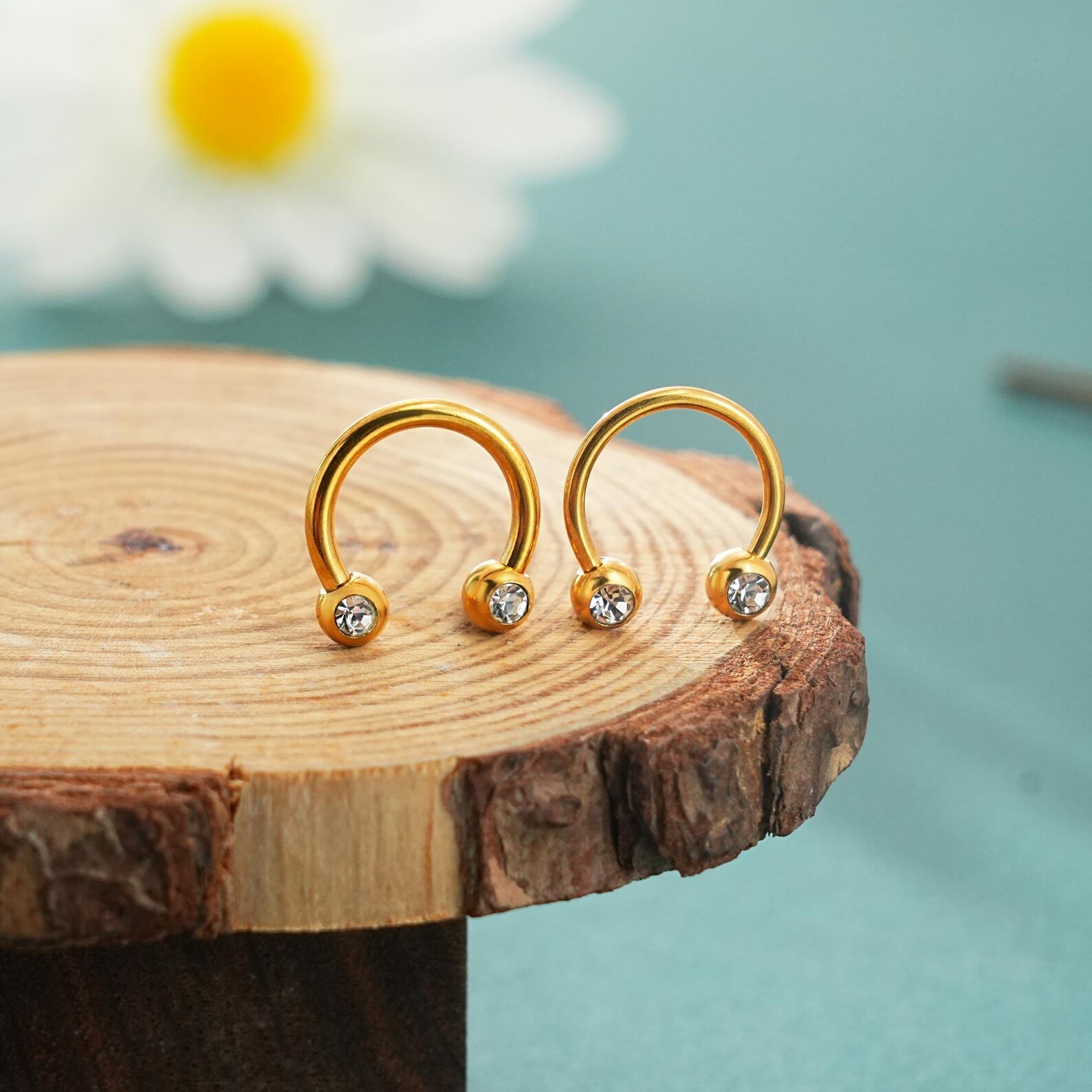 10mm Gold Internally Threaded Septum Ring/horseshoe Barbell/cbr/nose ...