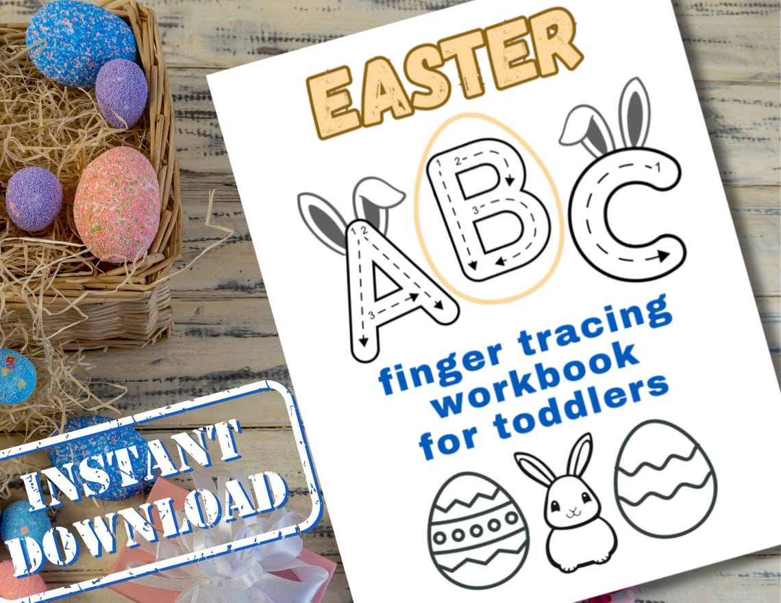 Easter ABC Letter Tracing Worksheet for Toddlers (digital Download) - Etsy