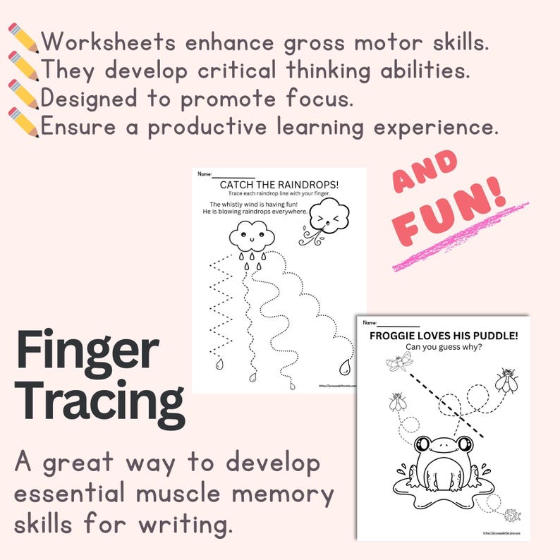 Preschool Line Tracing Worksheet Pack Line Tracing Activities Prek ...