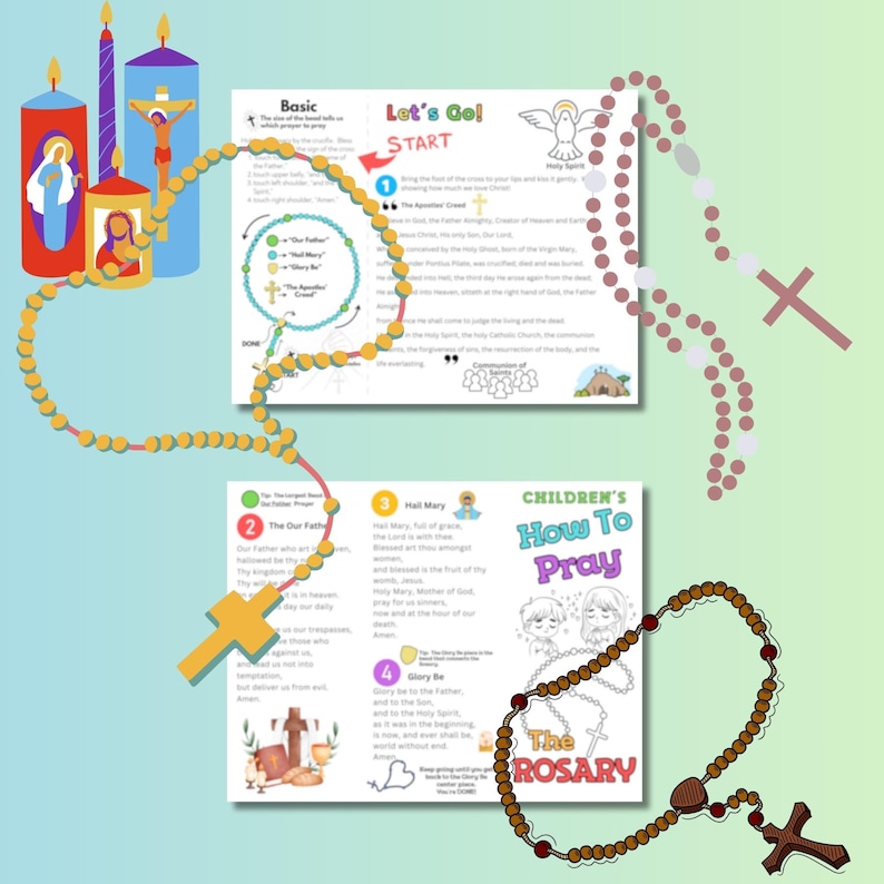 How to Pray Rosary for KIDS PDF: Instant Download Easy Prayer Guide for ...