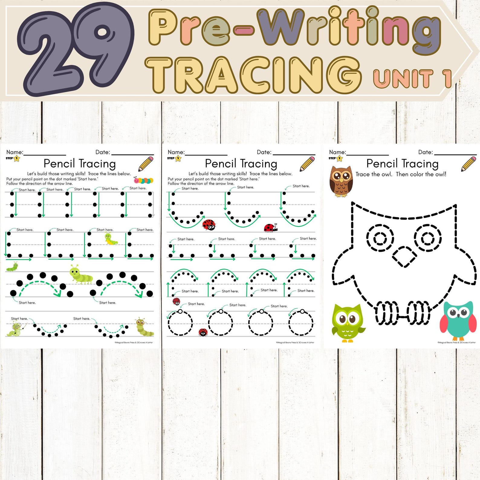 Preschool Line Tracing Worksheet Pack Line Tracing Activities Prek ...