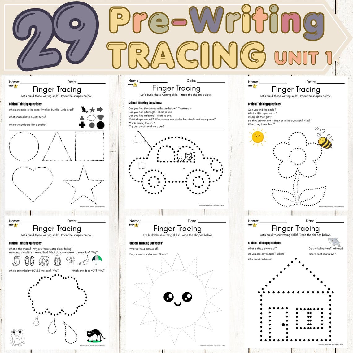 Preschool Line Tracing Worksheets: Pre-writing Skills (digital Download ...