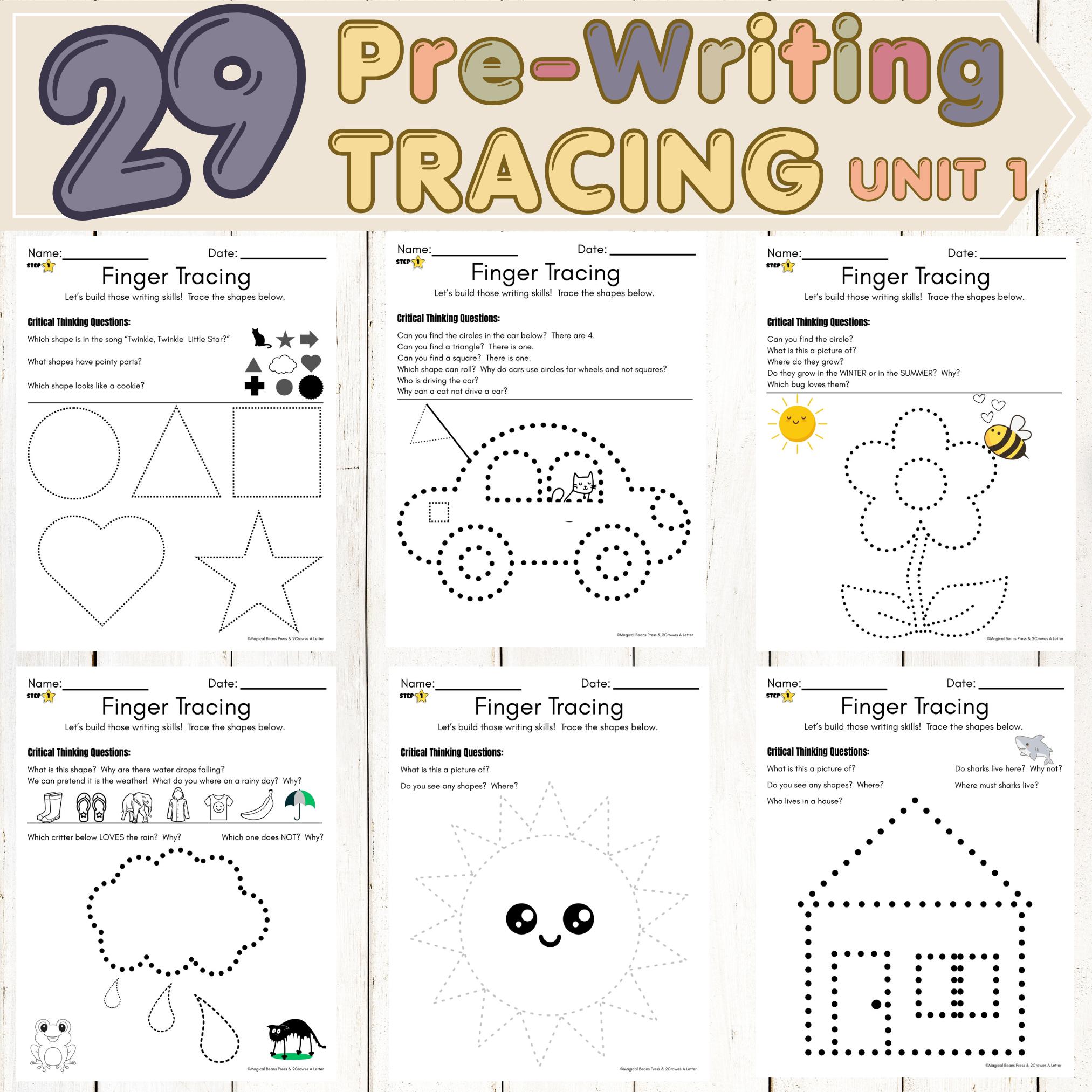 Preschool Line Tracing Worksheet Pack Line Tracing Activities Prek ...