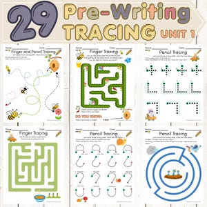 Preschool Line Tracing Worksheet Pack Line Tracing Activities Prek ...