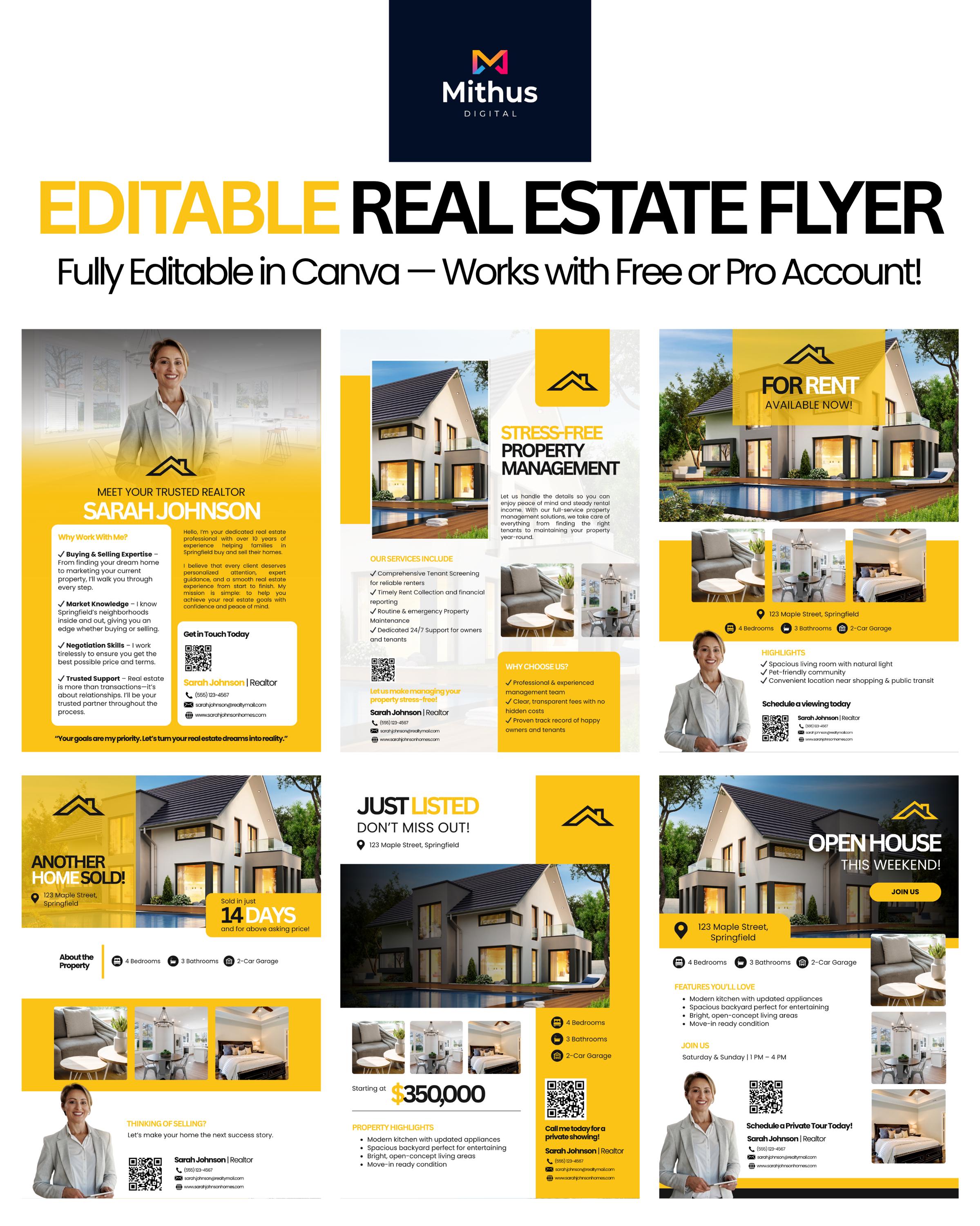Editable Flyer Template | Fully Editable in Canva — Works With Free or ...