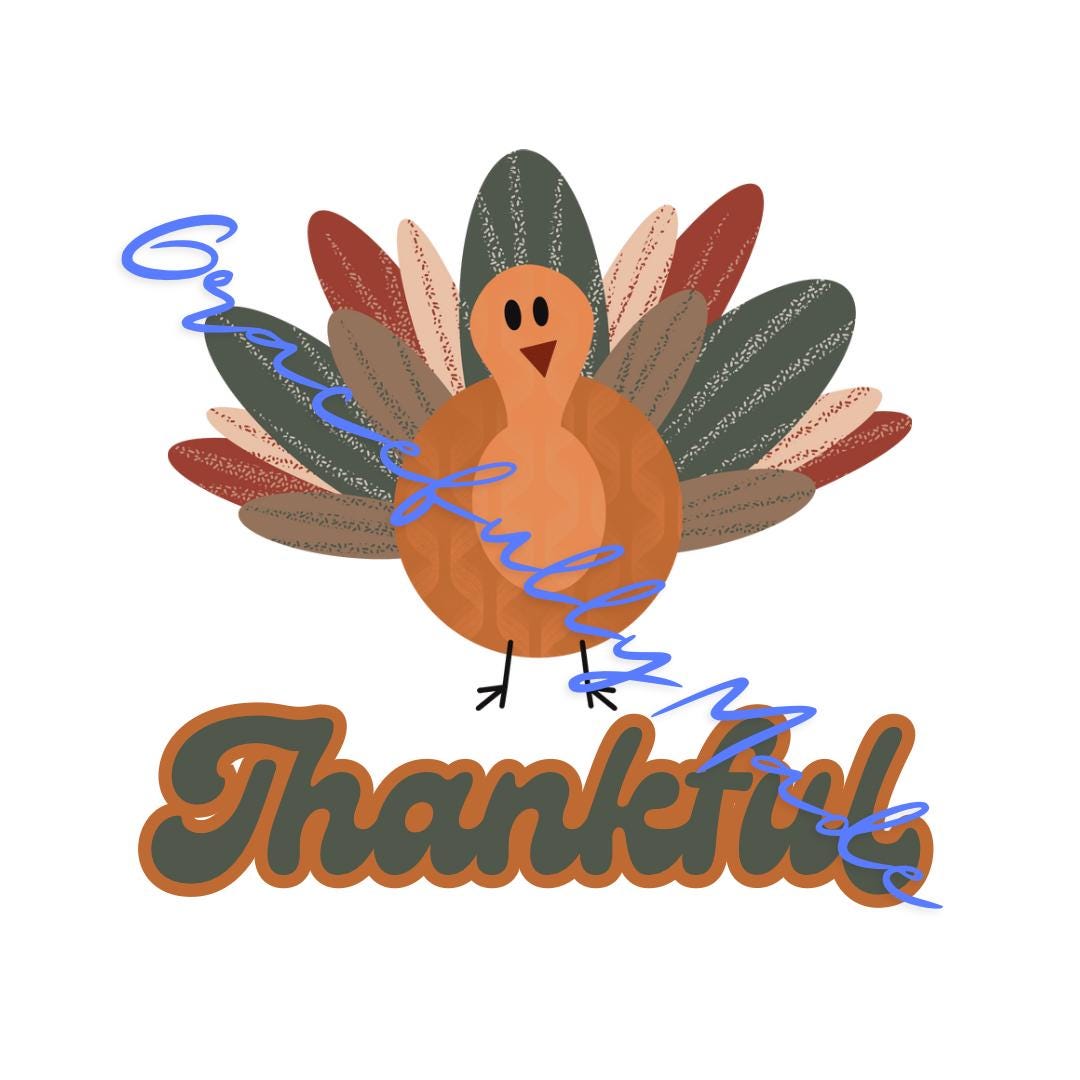 Thankful Turkey PNG - Etsy