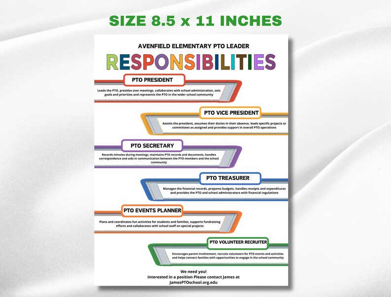 PTA PTO Board Member Recruitment Flyer PTA Election Nomination Form Pto ...