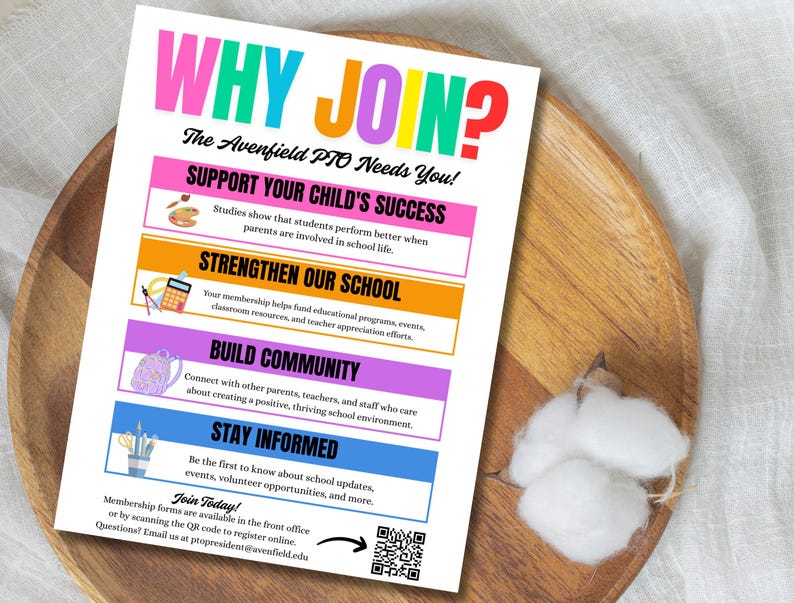 Editable PTO PTA Flyer Template: School Volunteer Recruitment (canva, 8 ...