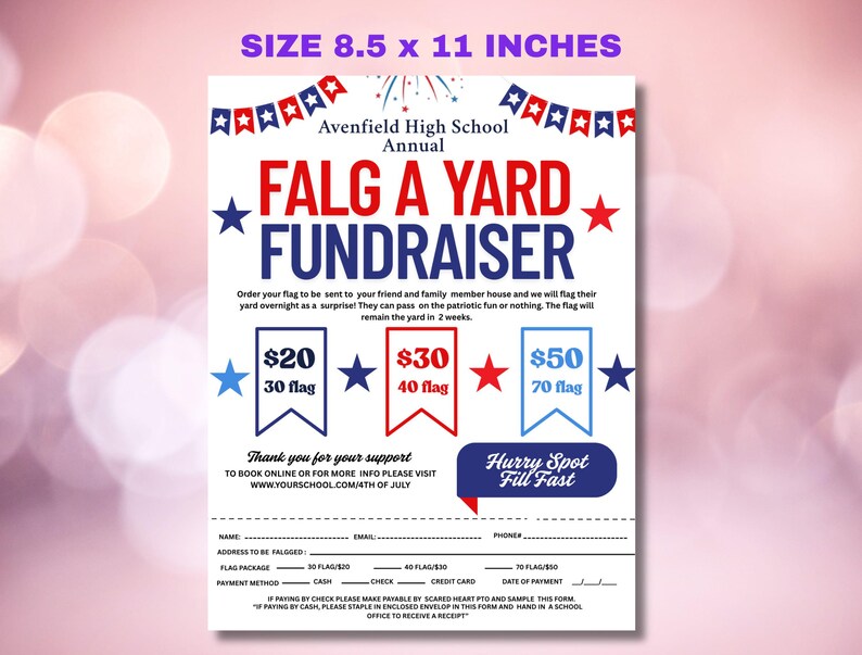 Flag My Yard Fundraiser, You've Been Flagged, Summer Fundraiser, July ...