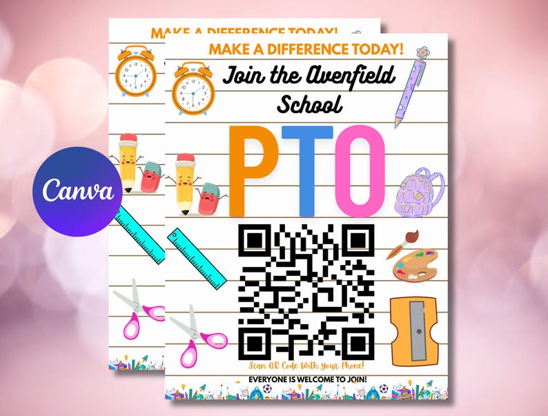 Editable Join the PTO Flyer Template | Canva Back to School Parent ...