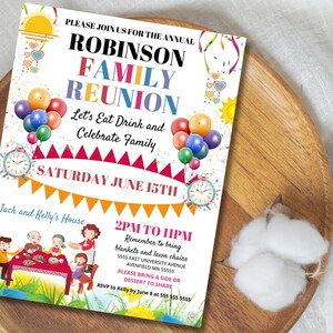 Family Reunion Flyer Template | Editable Cousin Reunion Invitation ...