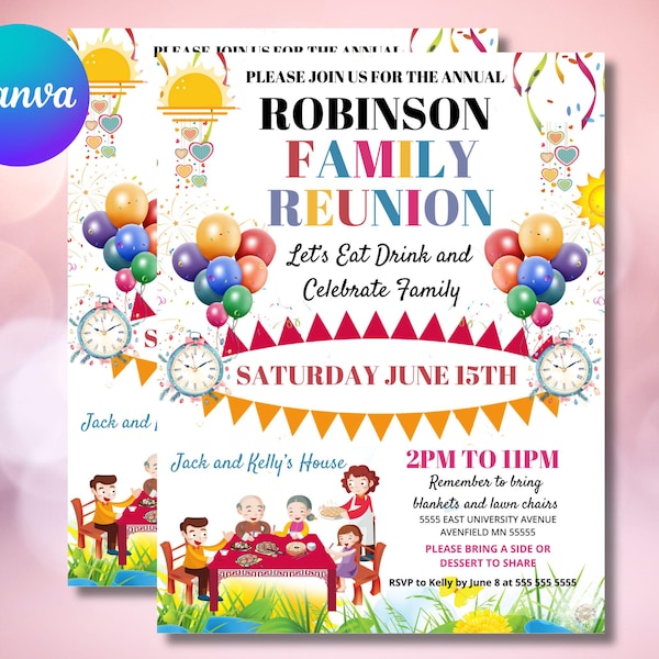 Family Reunion Banquet Program - Etsy