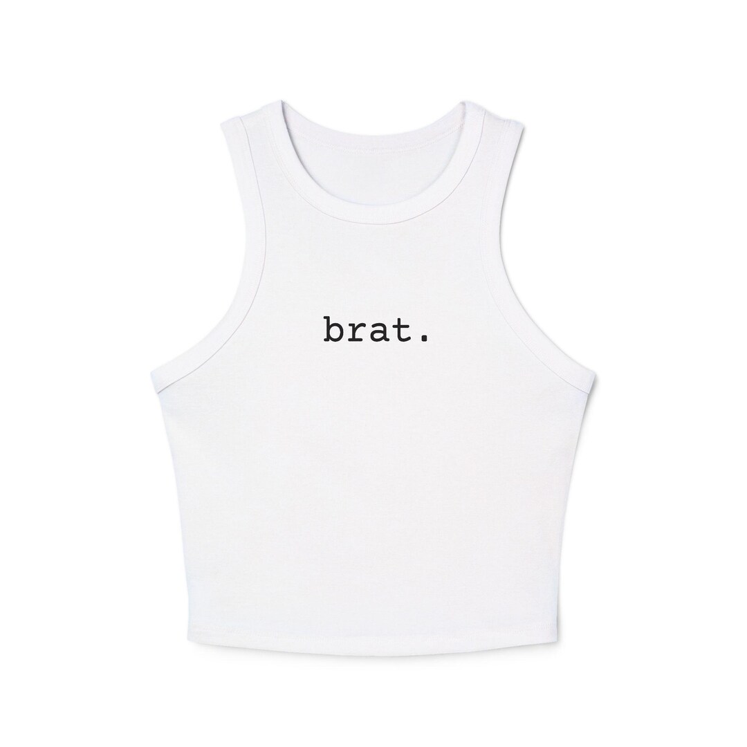 Simple Brat Tank Top, Micro Rib Racer Tank Top Brat Shirts for Brat ...