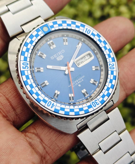 Vintage Seiko 5 Sports Automatic Rally Diver 6119-717… - Gem