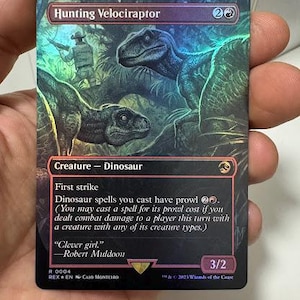 Hunting Velociraptor, Jurassic World Collection Proxy Custom Card High ...
