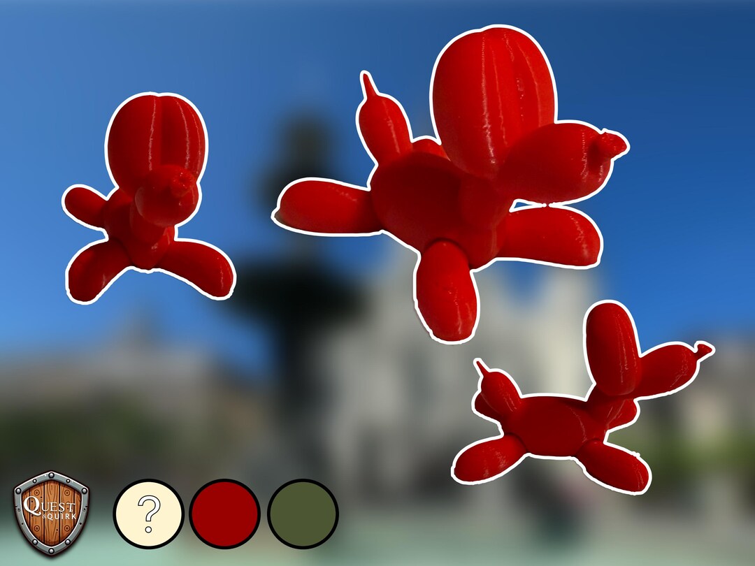 Balloon Dog Fidget Toy - 3D Printed in Red, Green, and Rainbow! - Etsy