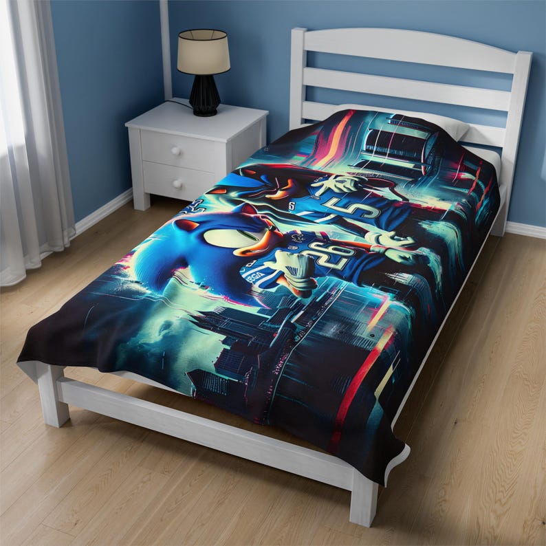 Jymere sonic Gibbs and David knuckles Montgomery Velveteen Plush Blanket - Etsy