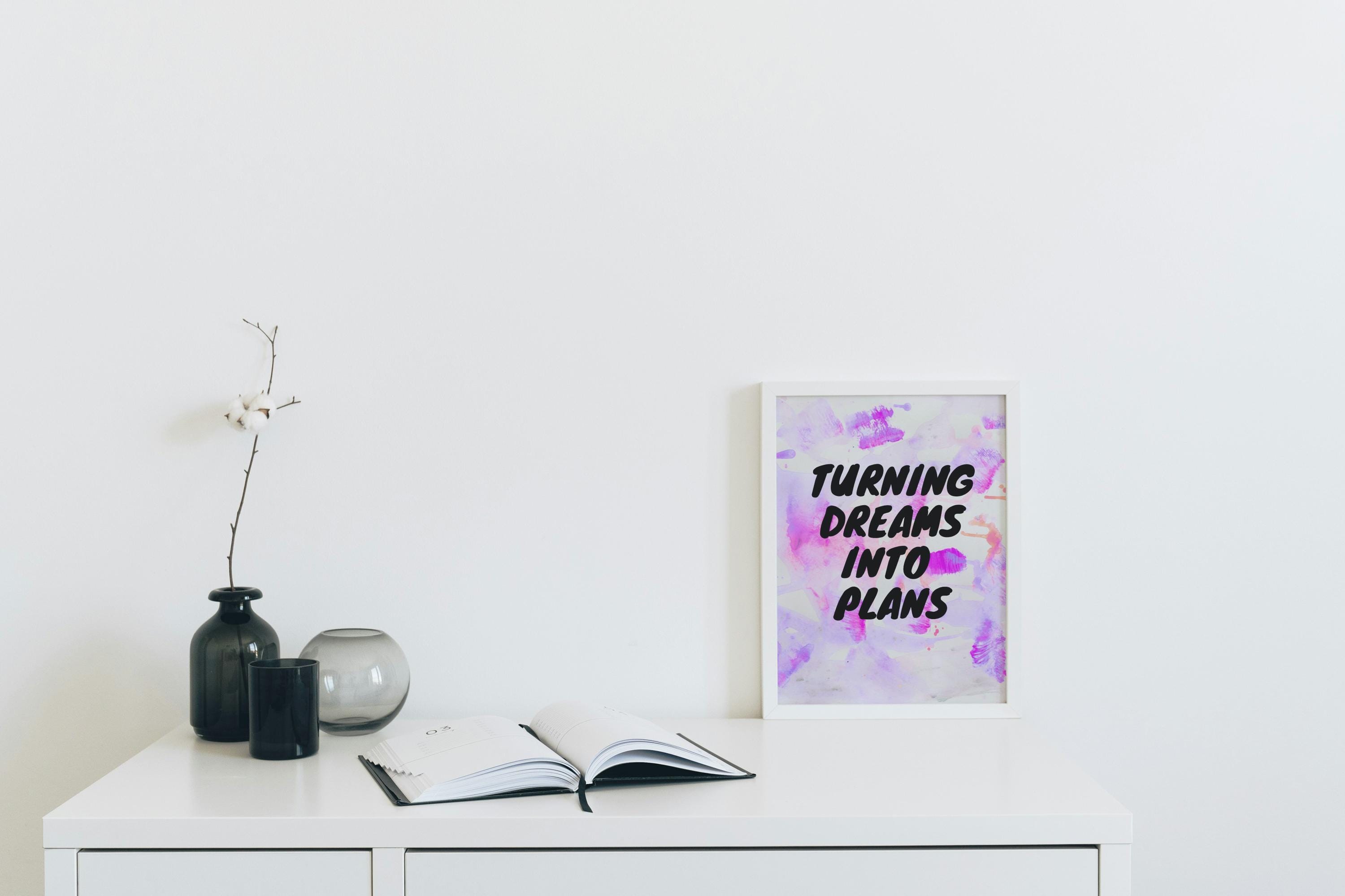 Turning Dreams Into Plans Abstract Art Print | A4 Digital Download ...