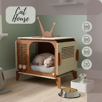 Cat House Dxf File, Cnc Cut File for Cat House, Dog House Design, Cat ...