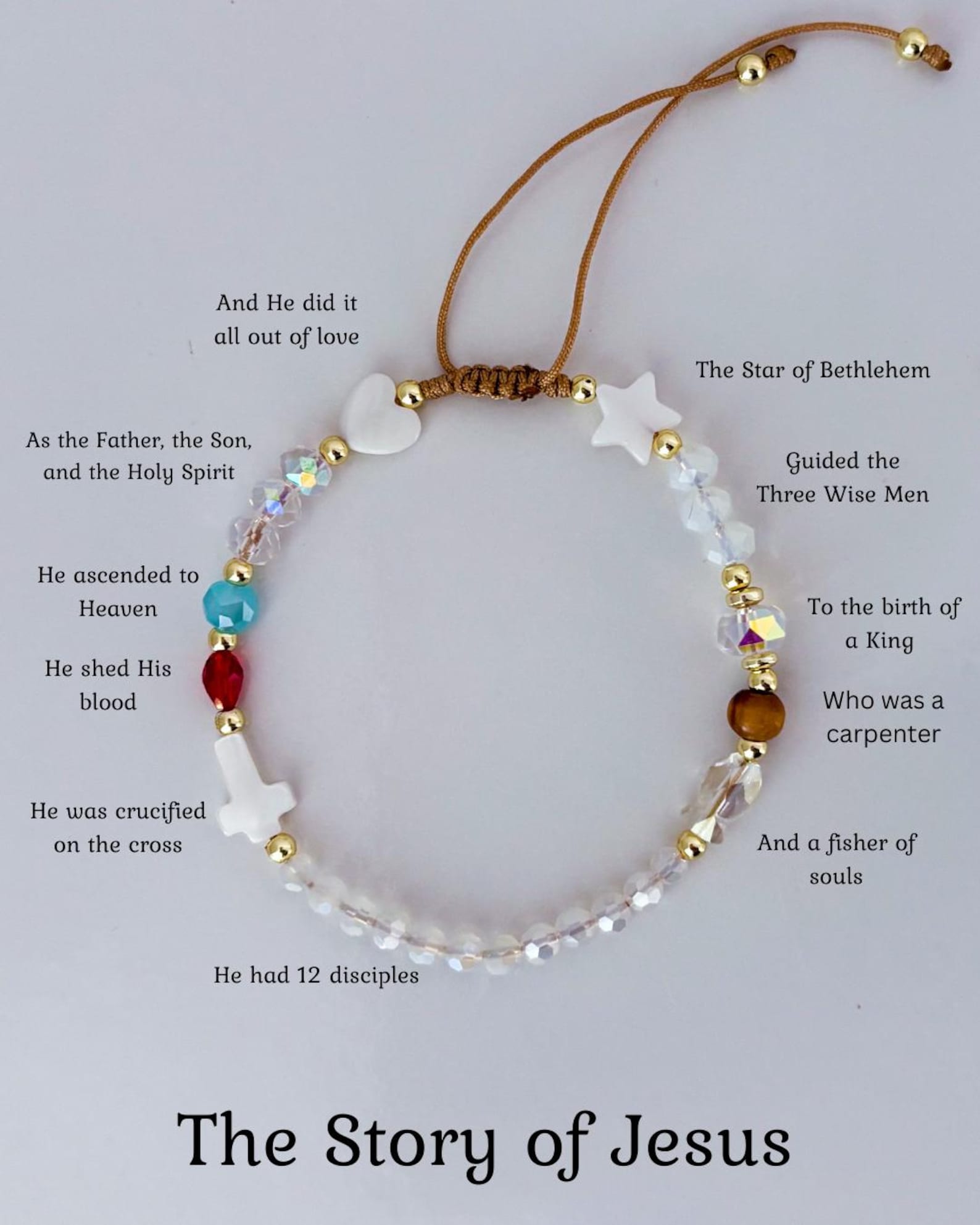 Handmade Story of Jesus Bracelet – Christian Beaded Religious Gift - Etsy