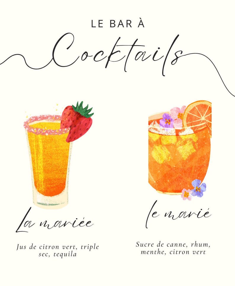 Bar and Drinks Menu Templates - Etsy