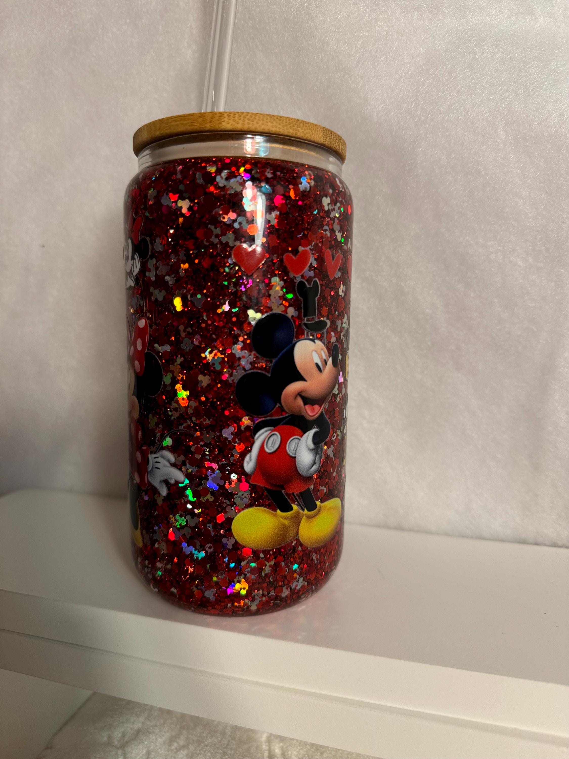 Mickey and Minnie 16 Oz Snow Globe Cup. - Etsy