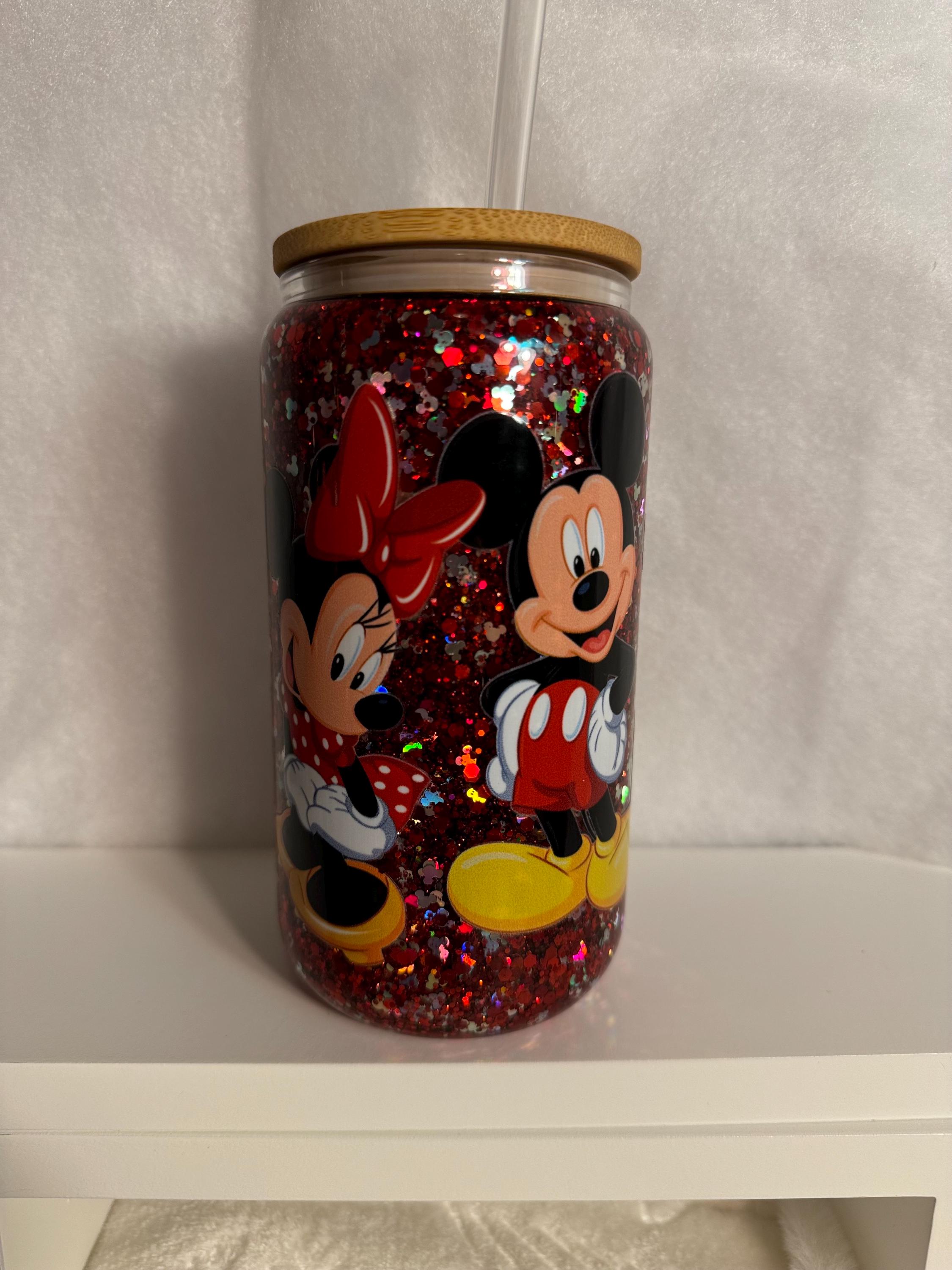 Mickey and Minnie 16 Oz Snow Globe Cup. - Etsy